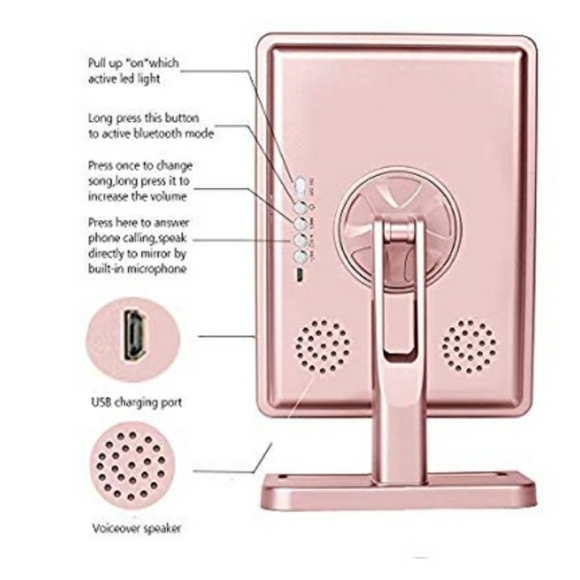 Accessories | Rose Gold Touchscreen Vanity Mirror W Bluetooth | Poshmark